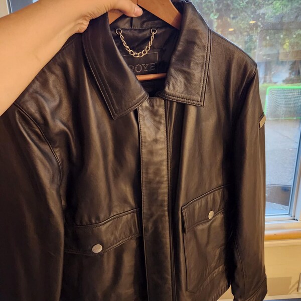 OONC | Men’s Black Real Sheep Leather Slim Fit Bomber Jacket | Stylish ...