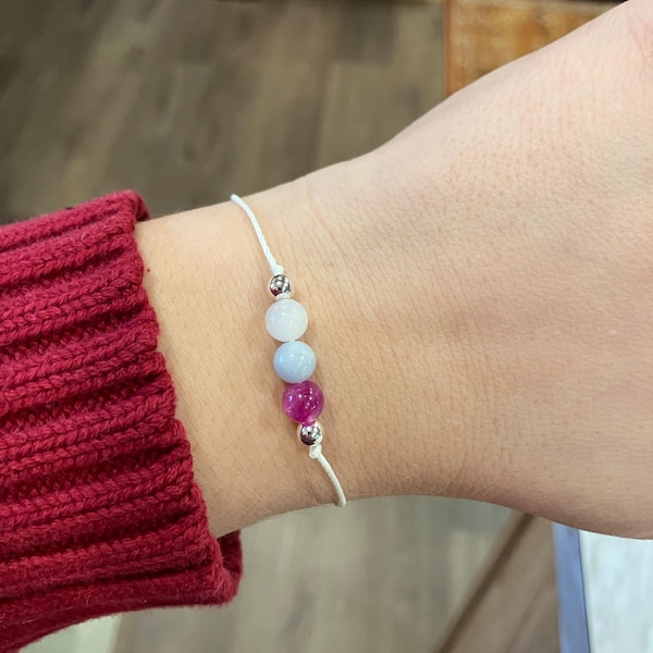 Pregnancy Support Bracelet, Moonstone, Jasper and Rose Quartz, Healthy ...