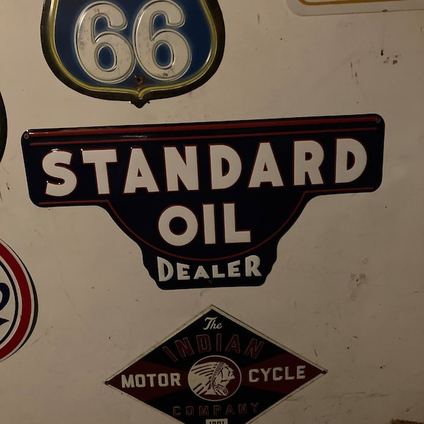 Vintage Antique Style Metal Sign Standard Oil Dealer - Etsy