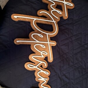 Large Last Name Sign Cut Out Last Name Sign Wedding Name - Etsy