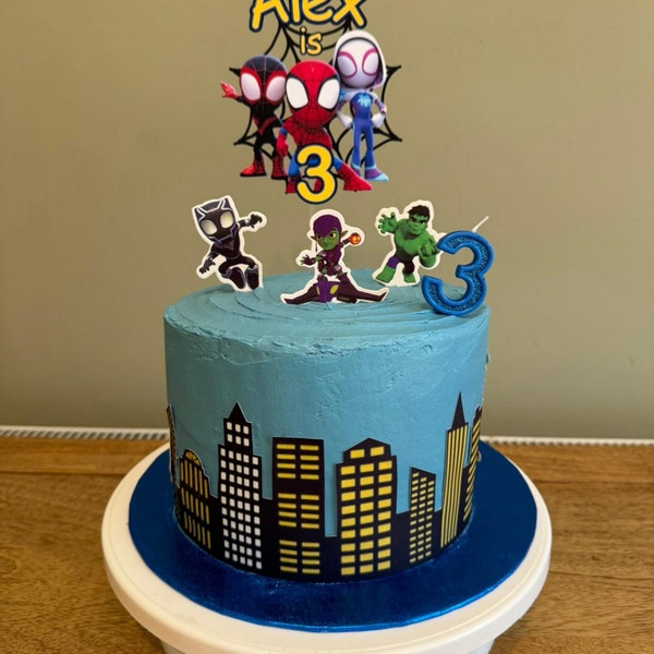 Spin Spidey Inspired Cake Topper, Print at Home, DIY, Last Minute ...