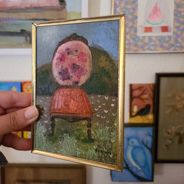 Ann Less Raggedy, Original 4x6 Inch Oil Painting, on Linen Panel - Etsy