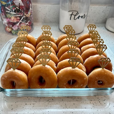 Diamond Donut Topper, Cupcake Topper, Diamond Picks, Wedding, Diamond ...