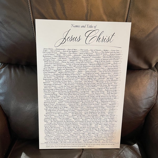 Names and Titles of Jesus Christ | Over 250 Names and Titles | Instant ...