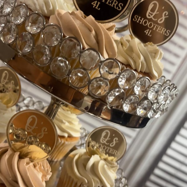 Acrylic Cupcake Toppers. Wedding Cupcake Toppers. Custom Cupcake Gems ...