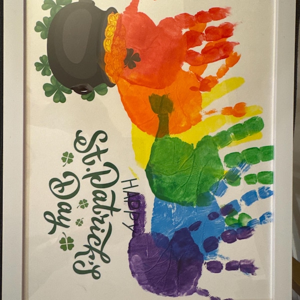 PRINTABLE St. Patrick's Day Handprint Art Craft for Kids, Keepsake Art ...
