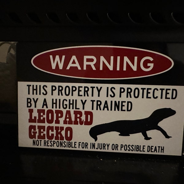 Leopard Gecko Sign,funny Metal Signs,leopard Gecko Gift,gecko ...