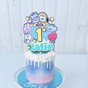 Personalized BT21 Cake Topper BT21 Party Decor - Etsy