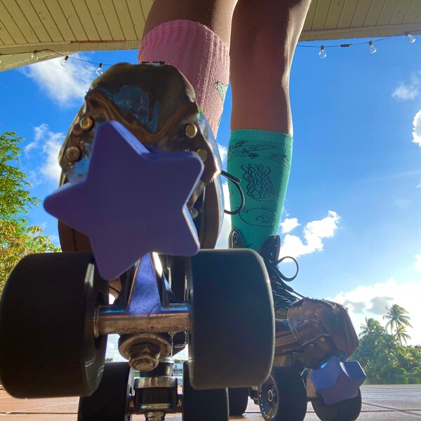 ROLLERSTUFF TWINKLE TOES Star Toe Stops, Periwinkle Twinkle (pair) - Etsy