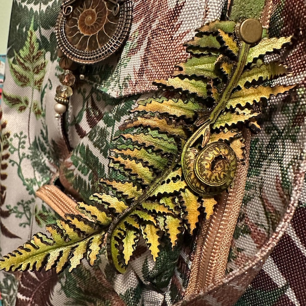 Ultra Realistic Fern Leather Bag Charm and Keyring Keychain Accessory ...