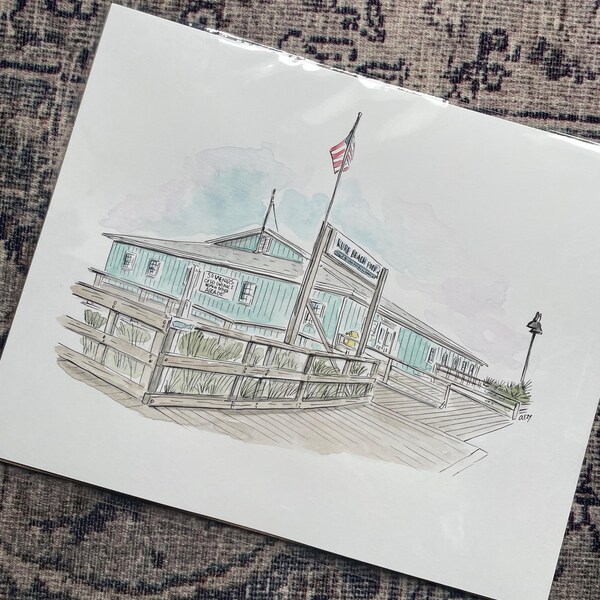 Custom House *hand-drawn* Sketch 8x10 Pen and Ink Drawing Doodle Bar ...