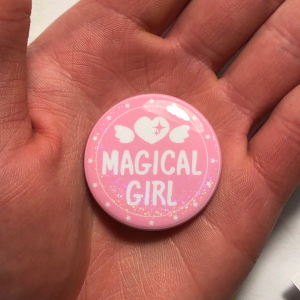 Magical Girl Button Anime Manga Mahou Shoujo Badge 1.5 Pinback Pin Back ...