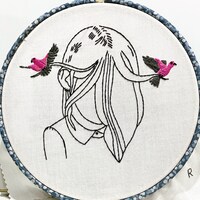 Embroidery Pattern, Modern Embroidery Pattern, Introvert PDF - Etsy Israel