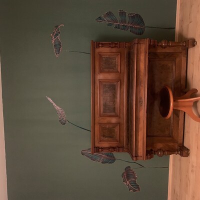 Tropical Wall Decal, Palm Leaves Decal, Modern Leaf Decal, Palm Leaf ...