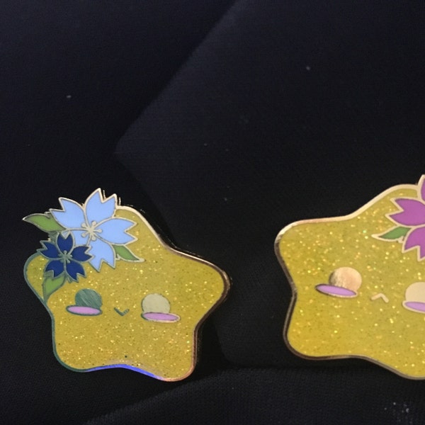 Star Twins: Flower Set Hard Enamel Pin - Etsy