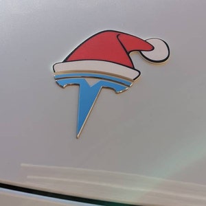 Santa Hat Overlay for Tesla Emblem - Etsy