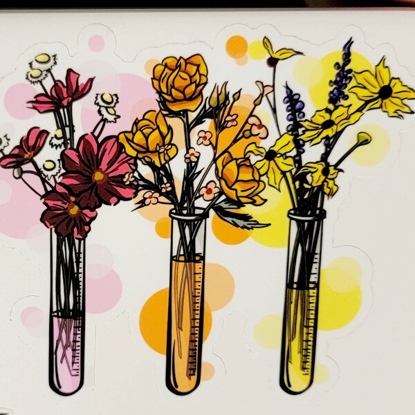 Test Tube Sticker, Science Sticker, Chemistry Sticker, Holographic ...