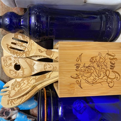 Lilo & Stitch Inspired Engraved Bamboo Utensil Set - Etsy