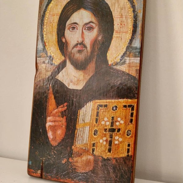 Last Supper Icon Greek Mystical Jesus Christ Dinner With 12 Disciples ...