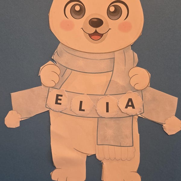 Polar Bear Name Craft – Winter Name Activity for Preschool ...