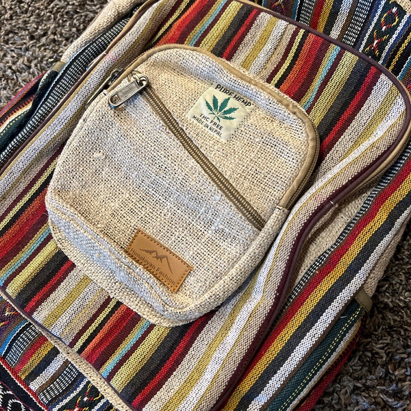 Large Double Pocket Hemp American Native Design Backpack - Etsy