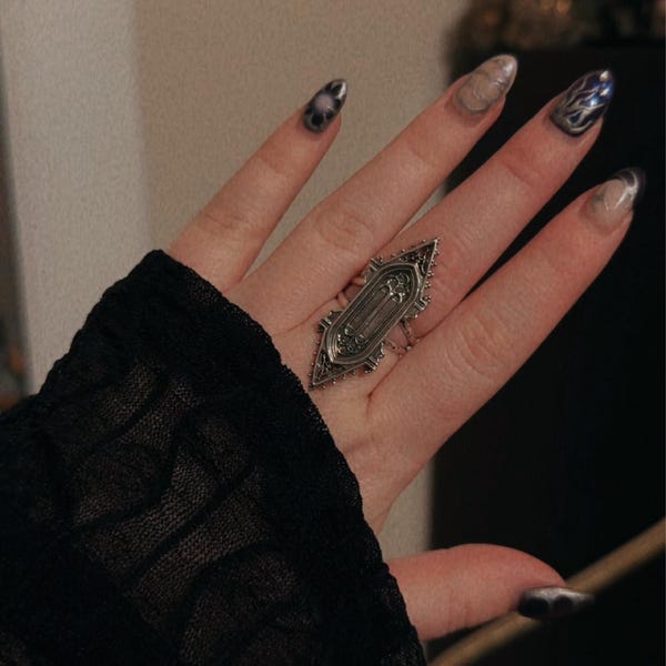 Sterling Silver Gothic Cathedral Ring or Pendant Made to Order - Etsy
