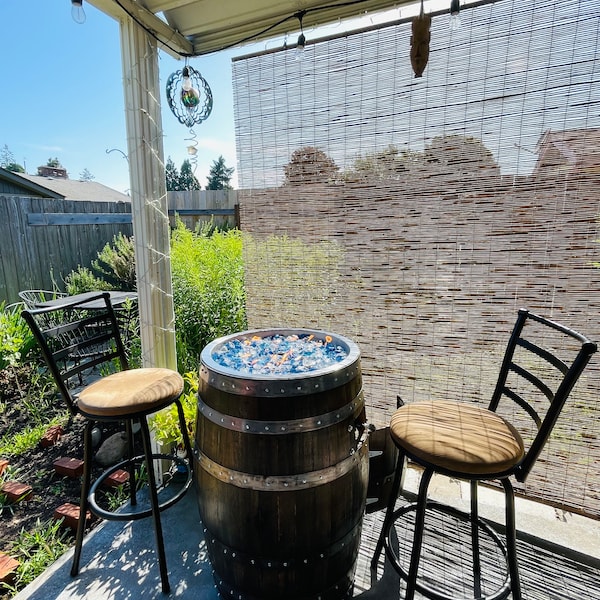 Rustic Bourbon Barrel Fire Pit - Propane or Natural Gas (BTO) - Etsy