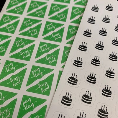 48 Pay Day Corner Stickers, Planner Reminder Stickers, 2024 ECLP Colors ...