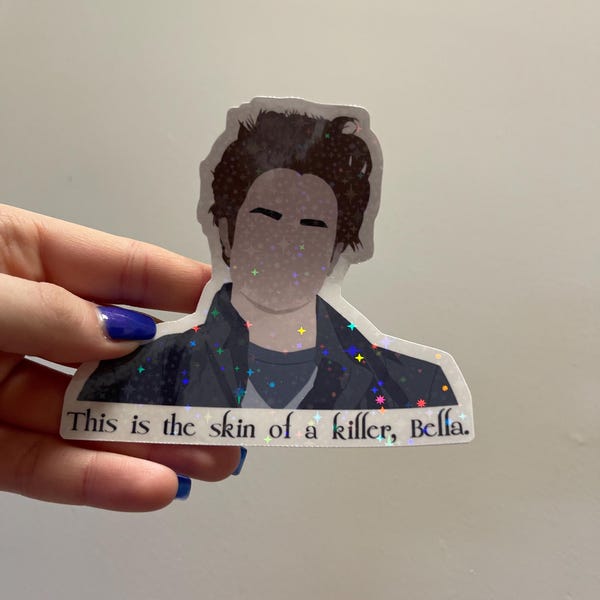 Twilight Edward Cullen Sparkly Sticker, Laptop, Notebook, Indoor Use ...