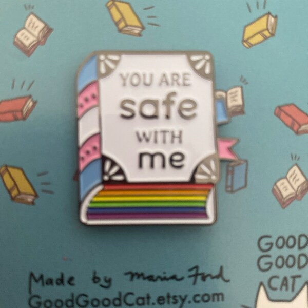You Are Safe With Me // Enamel Pin // Pride - Etsy