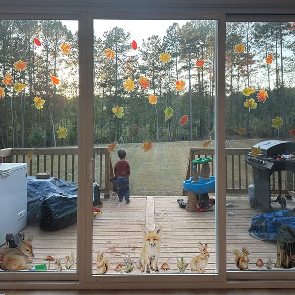 Autumn Leaves Window Stickers, Autumnal Leaves Window Sticker, Autumn ...
