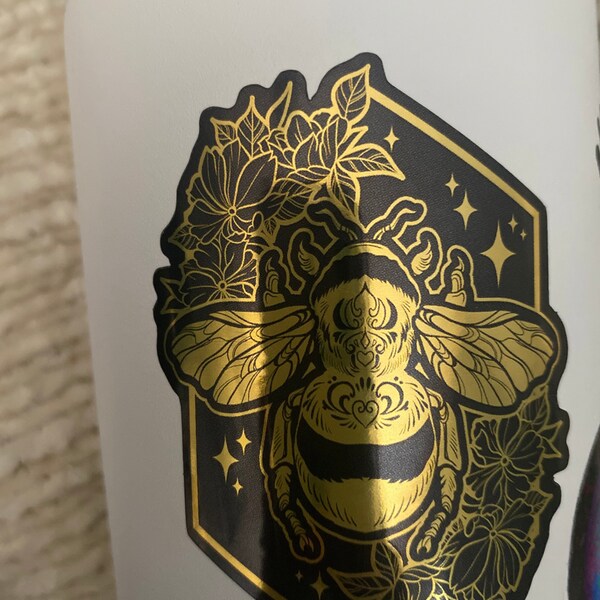 Metallic Gold Insects - Sticker Set, Bee Moth Beetle Bug Stickers - Etsy