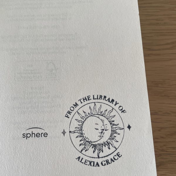 Custom Book Stamp, Bookplate Stamp, From the Library of Custom Book ...