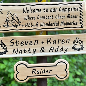 Custom Camping Sign Custom RV Sign Custom Camp Decor Sign Personalized ...