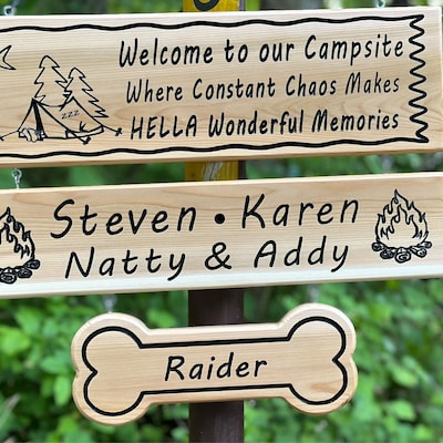 Custom Camping Sign Custom RV Sign Custom Camp Decor Sign Personalized ...