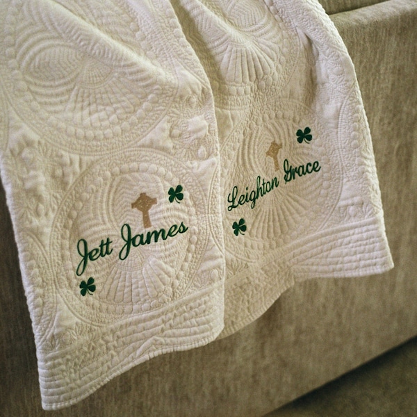 Irish Baptism Christening Baby Blanket, Baptism Gift for Godson ...