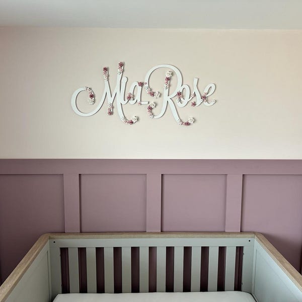 Large Name Sign, Large Name Sign for Nursery, Large Wall Art, Large ...