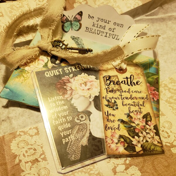 EMPOWERED Original Mini Collage Art Trading Card Atc Altered Recovery ...