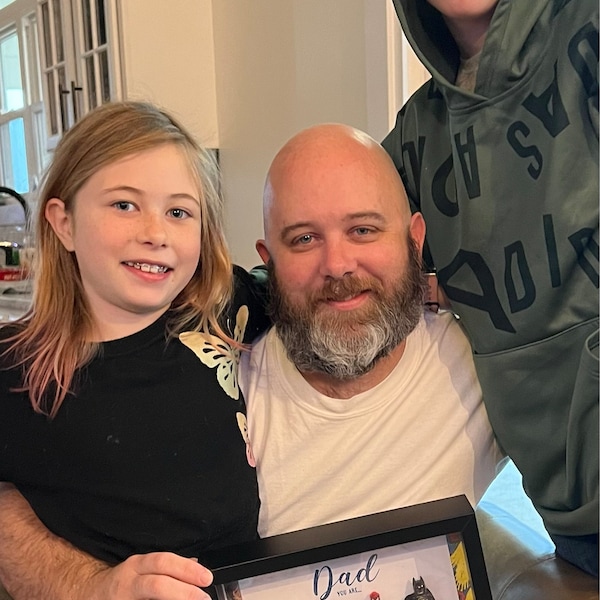 Personalised Daddy/dad Superhero Box Frame, Personalised Frame for Him ...