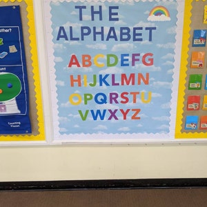 Uppercase Alphabet Decal Set Letter Wall Stickers Children Wall Decal ...