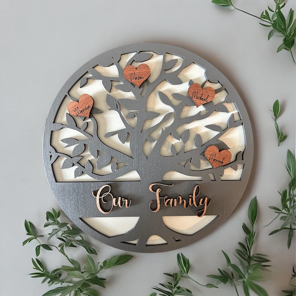 SVG Laser Cut File Grandkids Family Tree / Glowforge Tested - Etsy