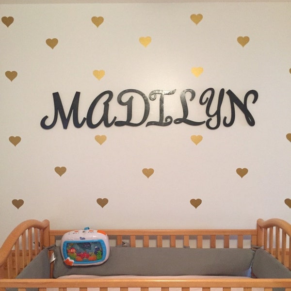 Gold Heart Decals Peel and Stick Wall Stickers - Gold Sticker Wall ...
