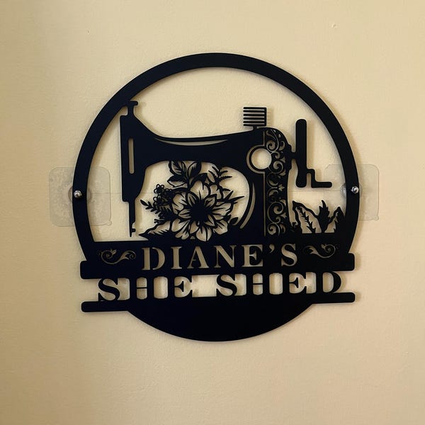 Custom Sewing Metal Wall Art Sewing Room Sign Personalized Sewing Sign ...