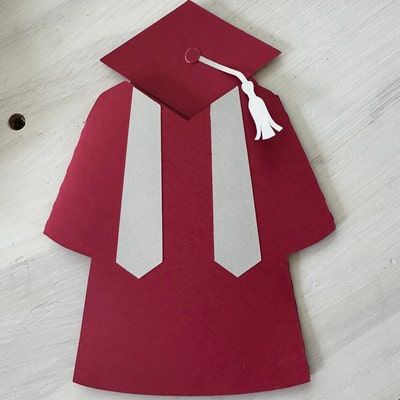 Cap & Gown Graduation Gift Card Holder SVG File for Cricut Silhouette ...