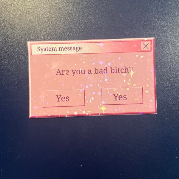 Computer Error Sticker | 90s Style Glitter Holographic Stickers | 8-bit ...