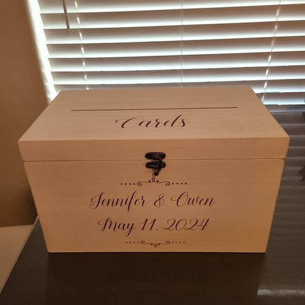 Write Your Own Personalized Wedding Wood Card Box, Wedding Advice Box ...