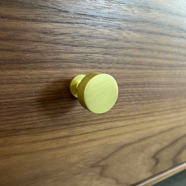 Black Brass Modern Round Circle Cabinet Drawer Handles Pulls Knobs ...