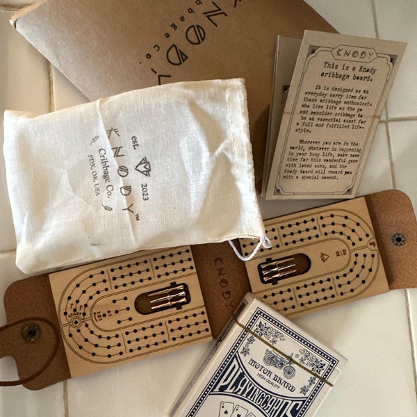 KNODY Original Ultimate Leather | Wrap Around | Travel Cribbage Board ...