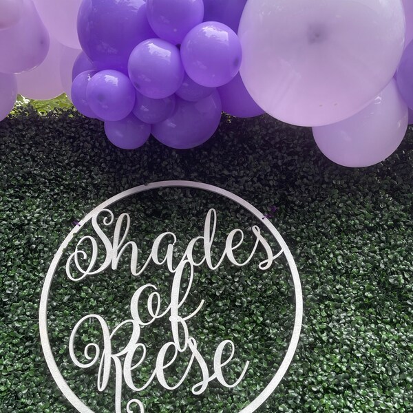 Custom Circle Frame Wood Cutout Sign, Event Cut Out, Door Hanger ...