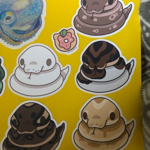 Ball Python Stickers, Cute Snake Stickers - Etsy